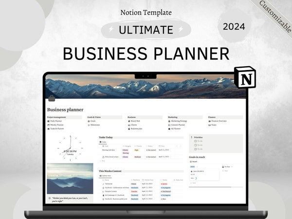 Notion Second Brain Template, Notion Dashboard, Notion Template 2023, Notion Planner, Notion All ...