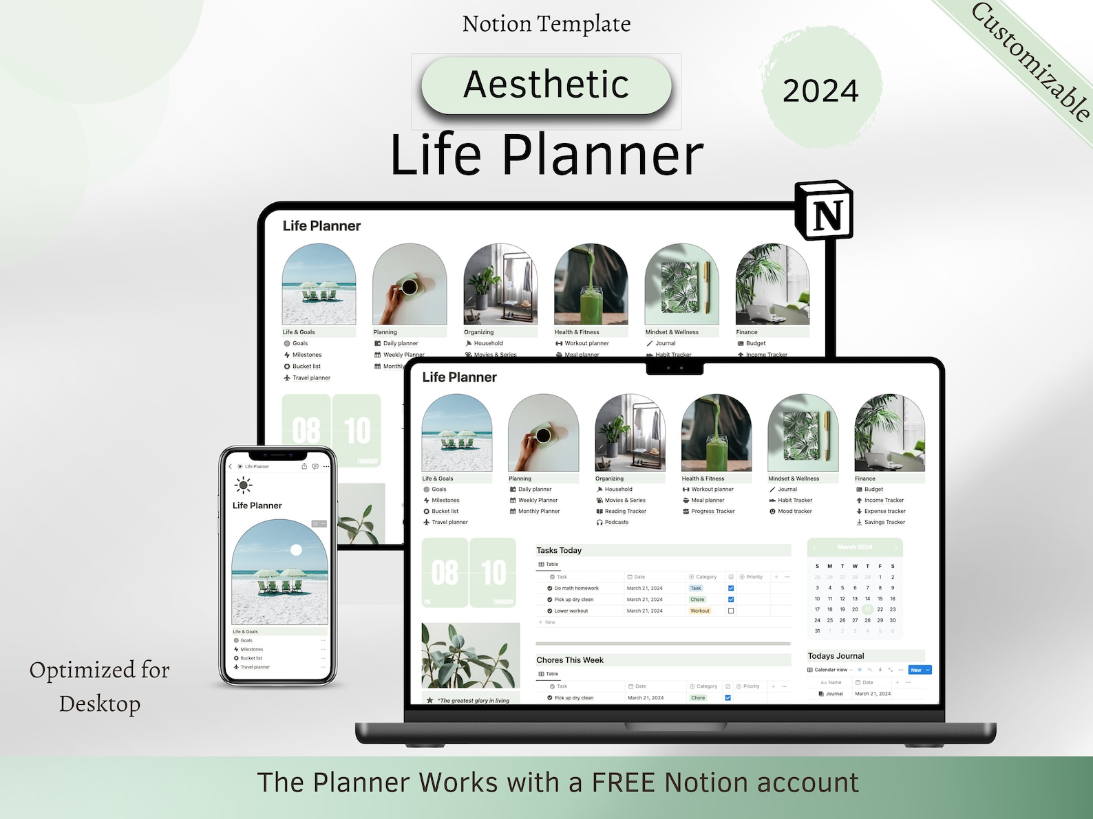 Ultimate Notion Planner, Notion Template, Notion Planner, Notion Life ...