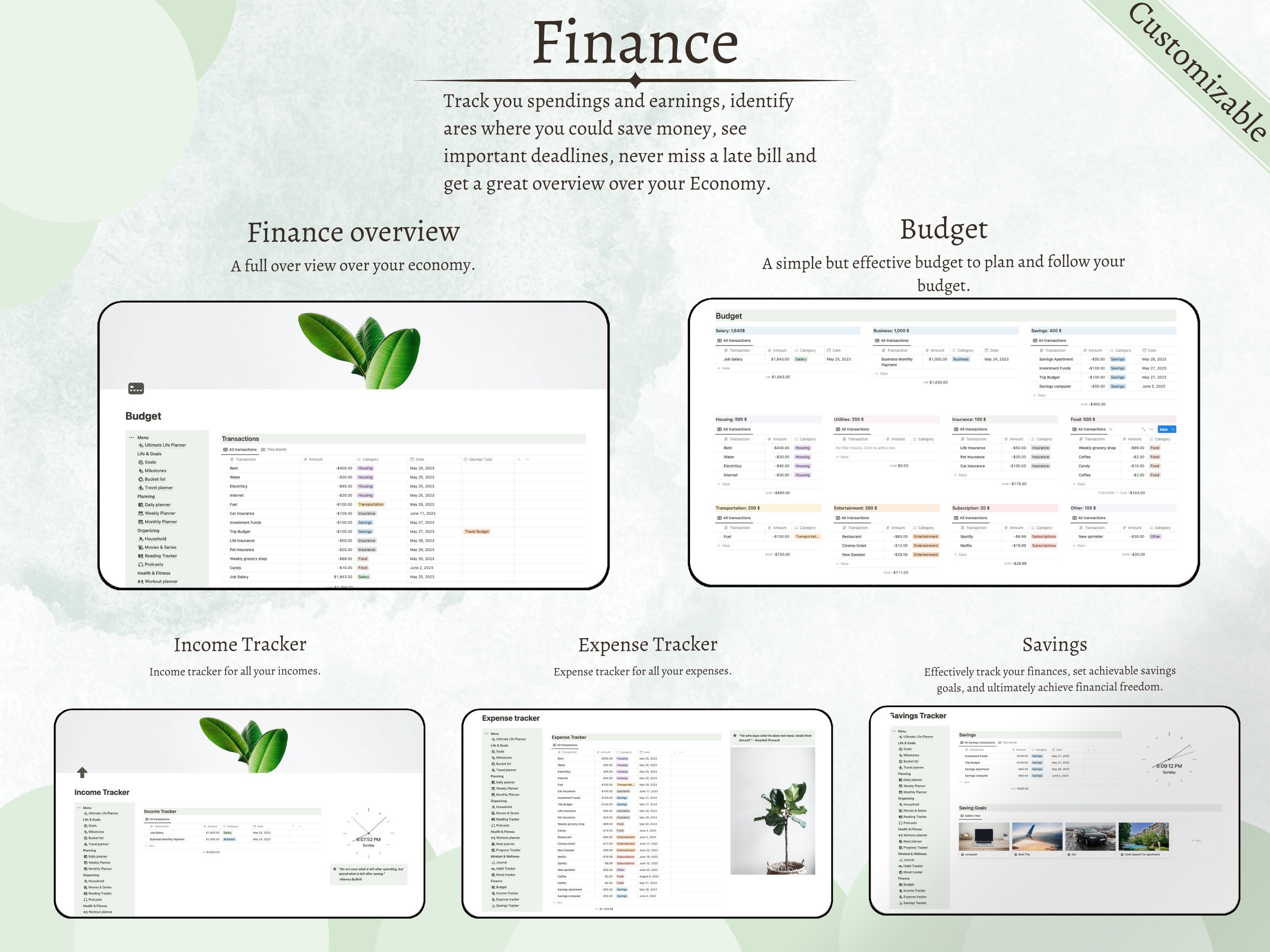 Notion Planner Template | All in One Notion Template | Notion Dashboard ...