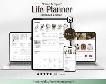 Notion Planner Template All in One Notion Template Notion Dashboard Notion Planner Notion ...