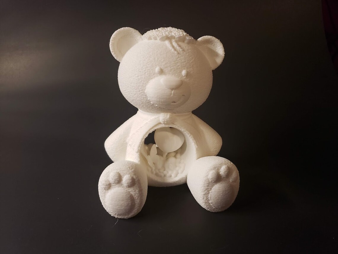 3D Printed Fuzzy Teddy Bear NEW, Koza Design, 3d Printed - Etsy
