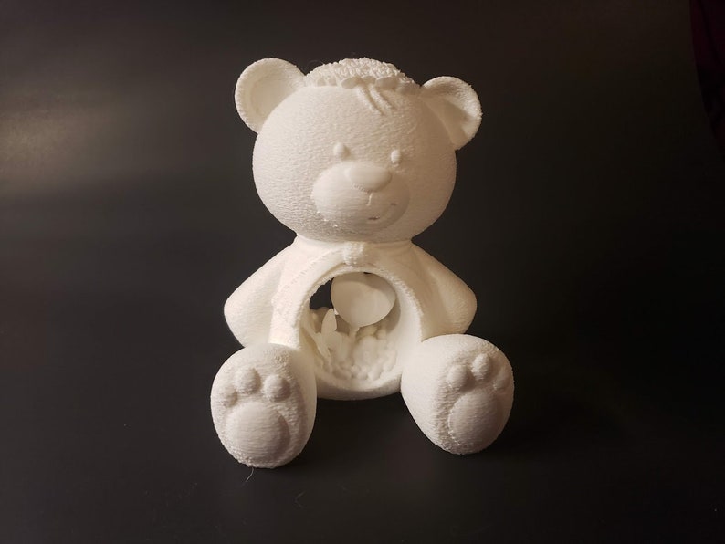 3D Printed Fuzzy Teddy Bear NEW, Koza Design, 3d Printed - Etsy