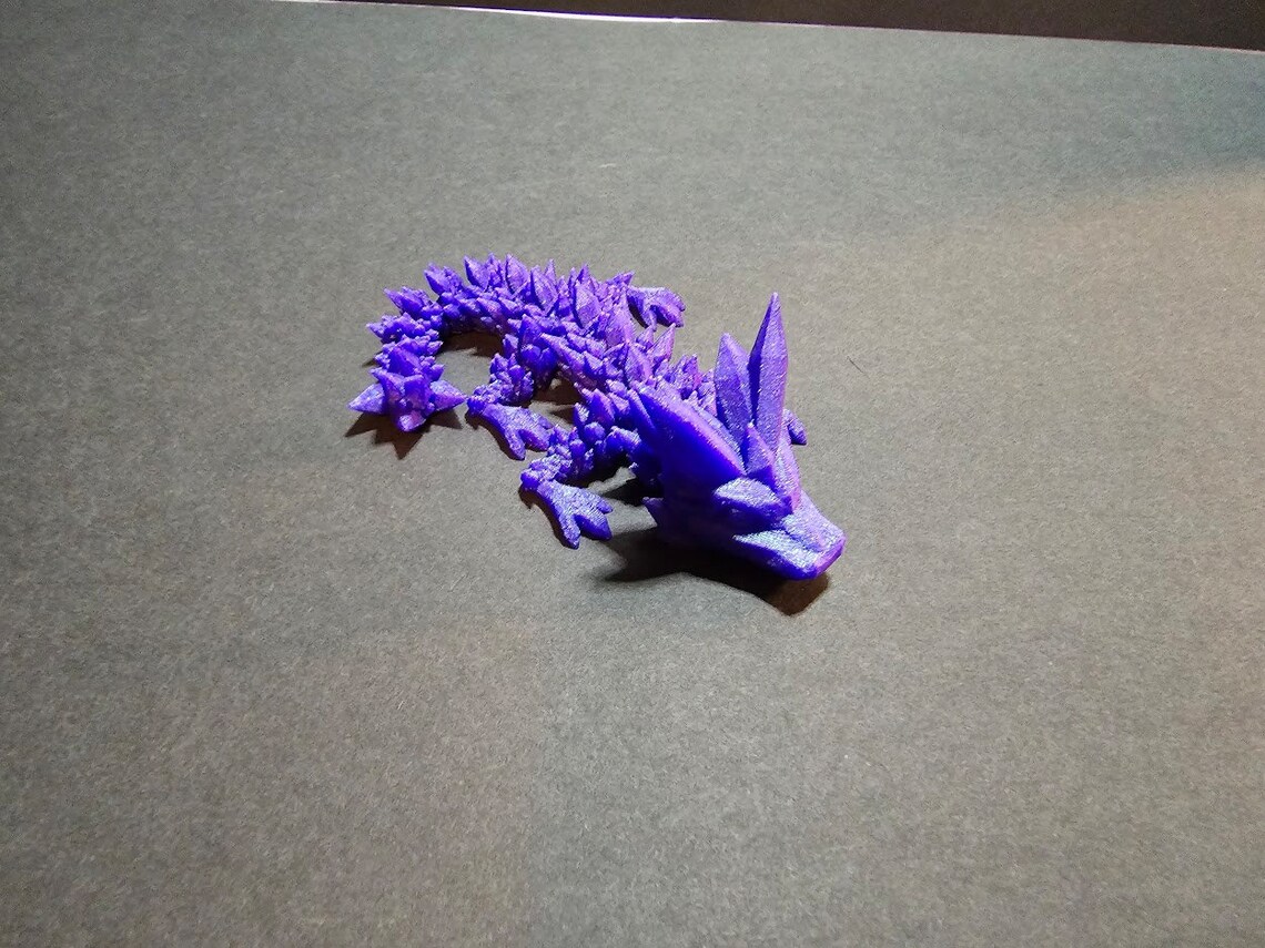 3d Printed Articulated Crystal Dragon by Cinderwing Designs - Etsy