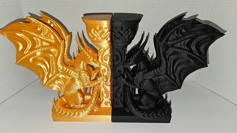 3d Printed Dragon Bookends, Kekreations 3D Design, 3d Printed - Etsy