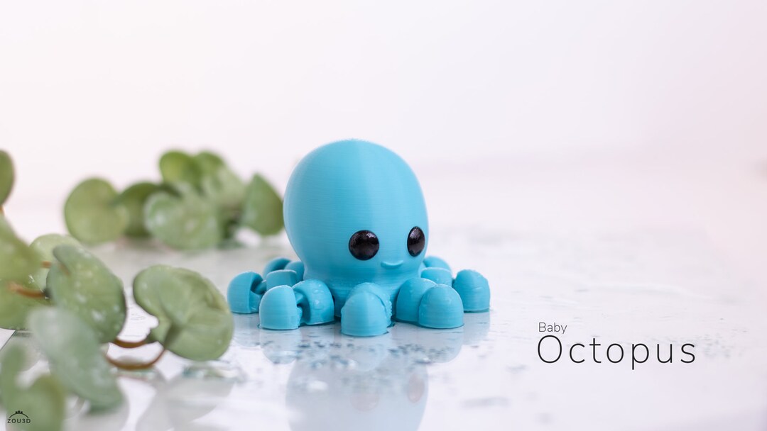 3d Printed Octopus Zou Design, 3d Printed - Etsy