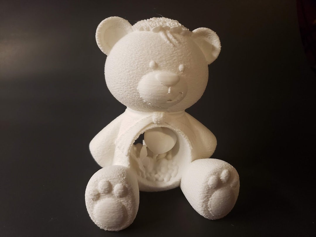 3D Printed Fuzzy Teddy Bear NEW, Koza Design, 3d Printed - Etsy