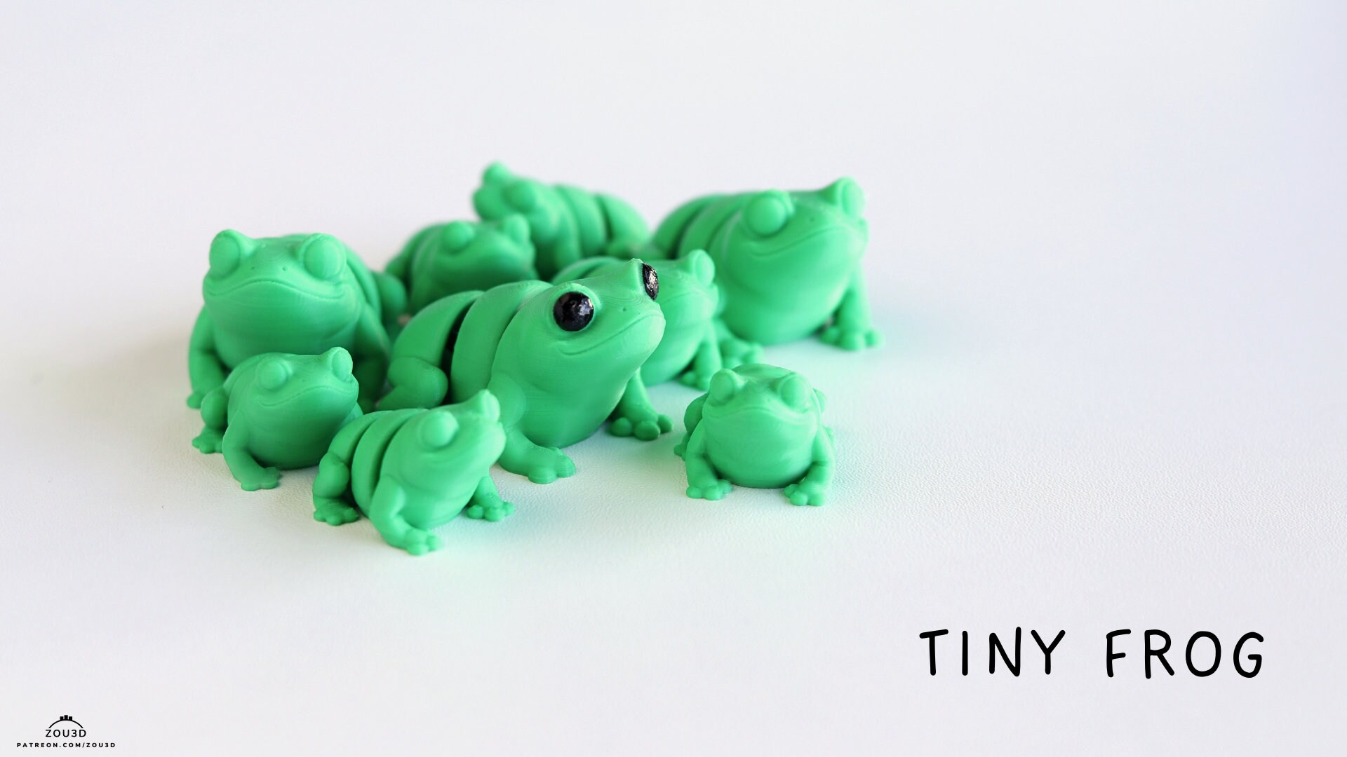 3D Printed Tiny Articulated Frog - Zou Design - Etsy