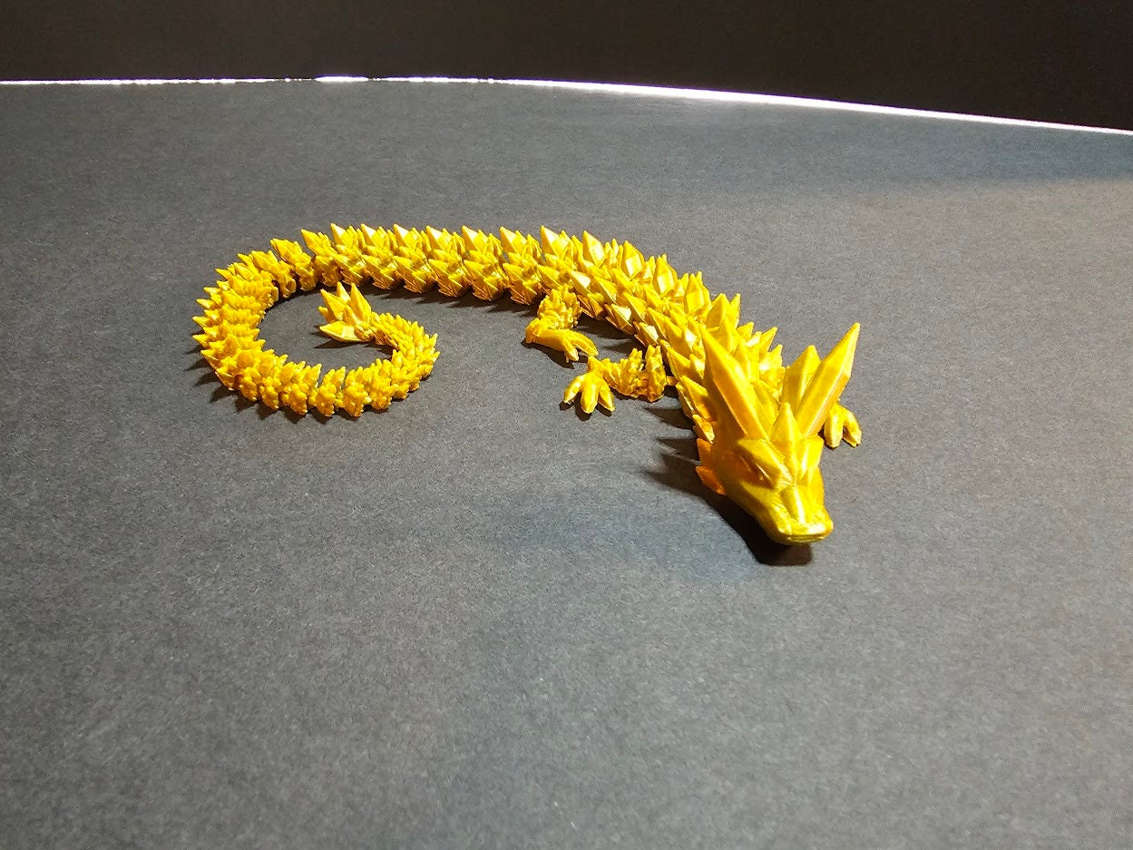 3d Printed Articulated Crystal Dragon by Cinderwing Designs - Etsy