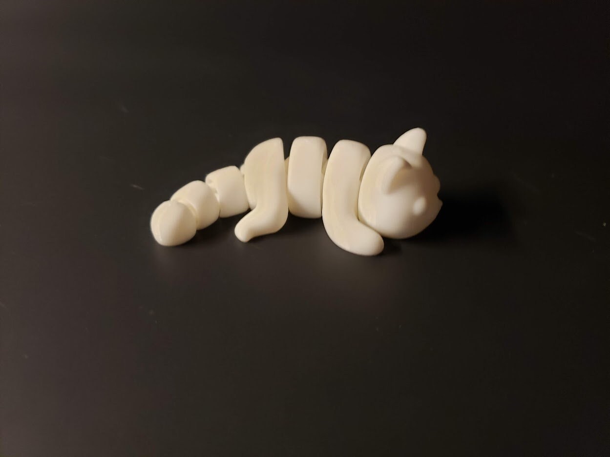 3d Printed Flexi Baby Cat Zou Design, 3d Printed - Etsy