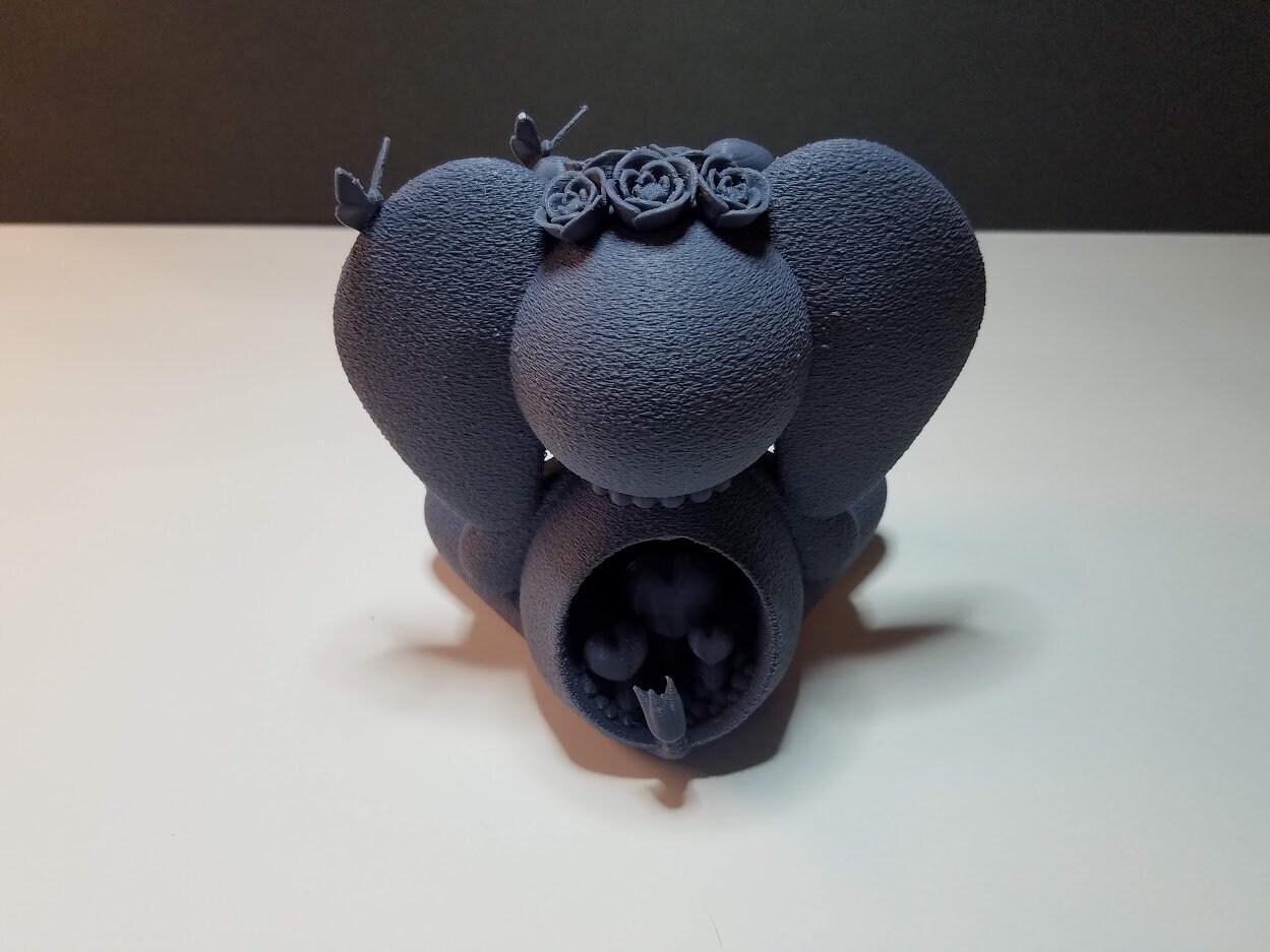 3D Printed Fuzzy Elephant and Her Two Babies, Koza Design, 3D Printed ...