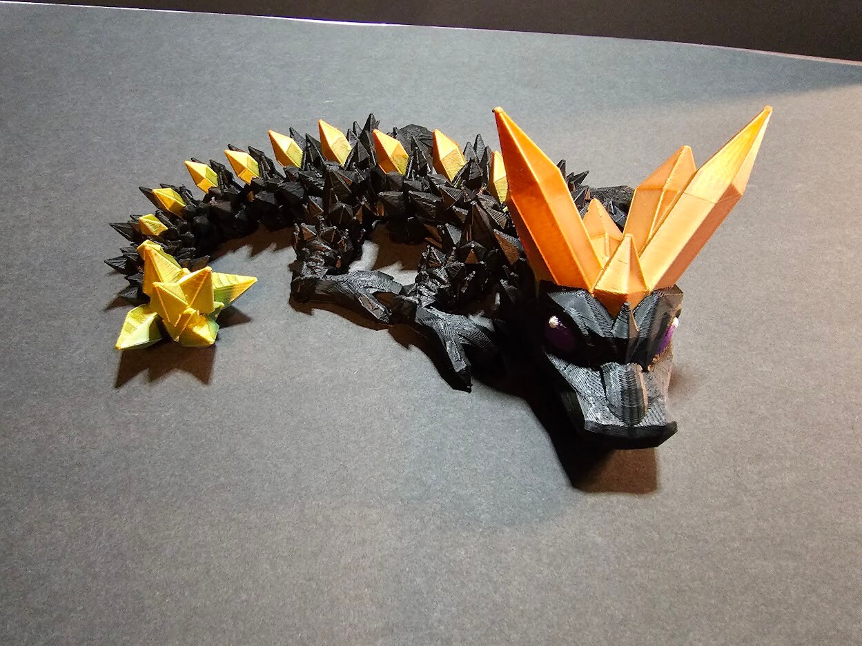 3d Printed Articulated Crystal Dragon by Cinderwing Designs - Etsy