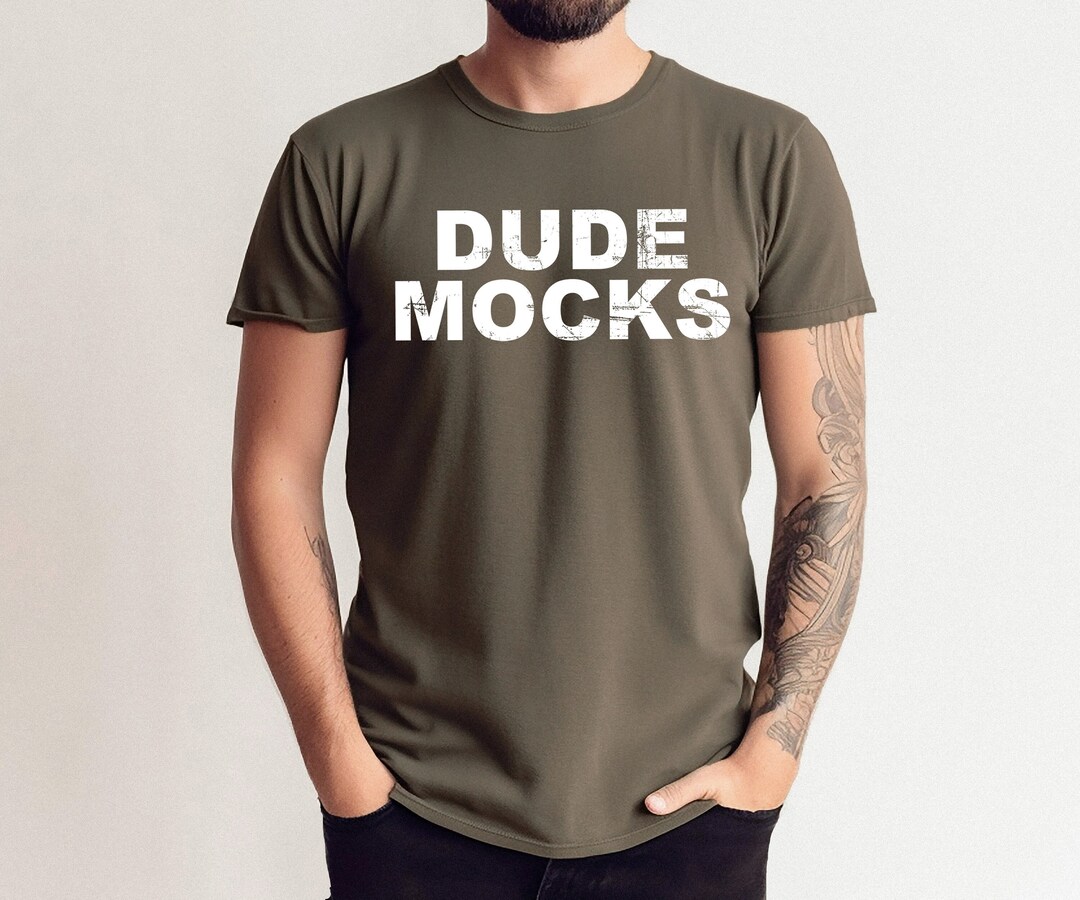 Bella Canvas 3001 Mockup, 3001 Army Mockup, Male Tshirt Mockup, Army ...