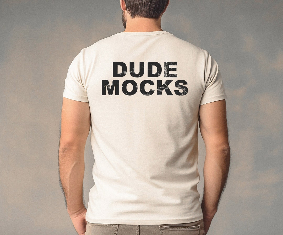 Bella Canvas Soft Cream 3001 Mockup, Back of Shirt Mockup, 3001 Soft ...