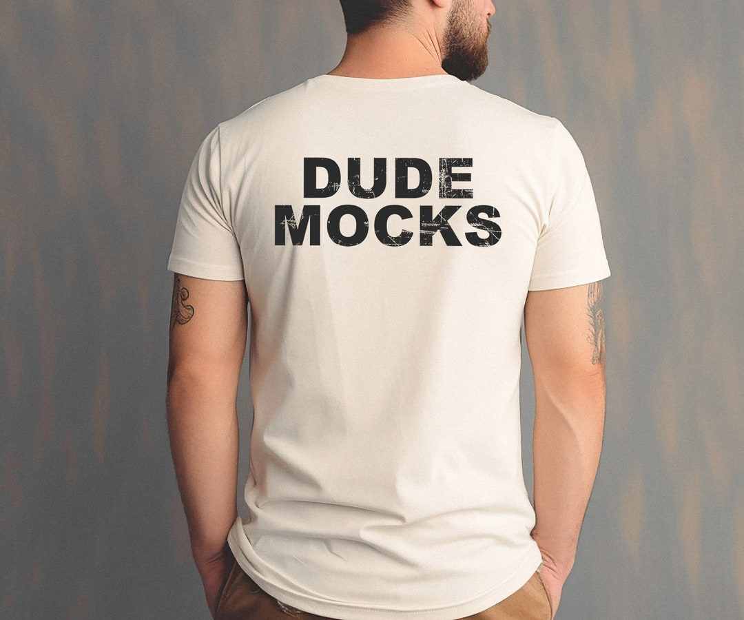 Bella Canvas Soft Cream 3001 Mockup, Back of Shirt Mockup, 3001 Soft ...