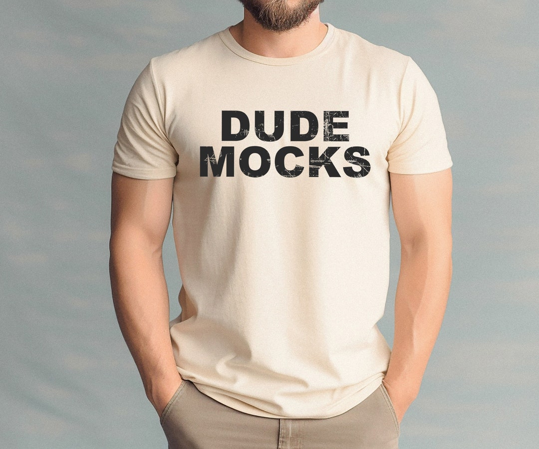 Bella Canvas Soft Cream 3001 Mockup, Male Tshirt Mockup, 3001 Soft ...