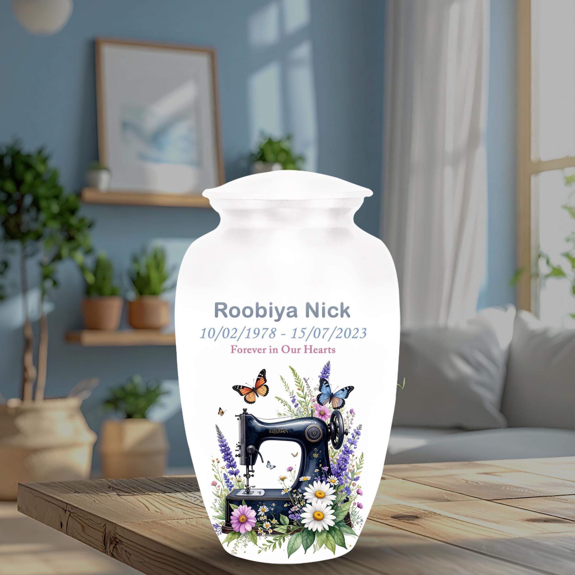 Sewing Machine Urns for Human Ashes: Personalized Memorial Urn With ...