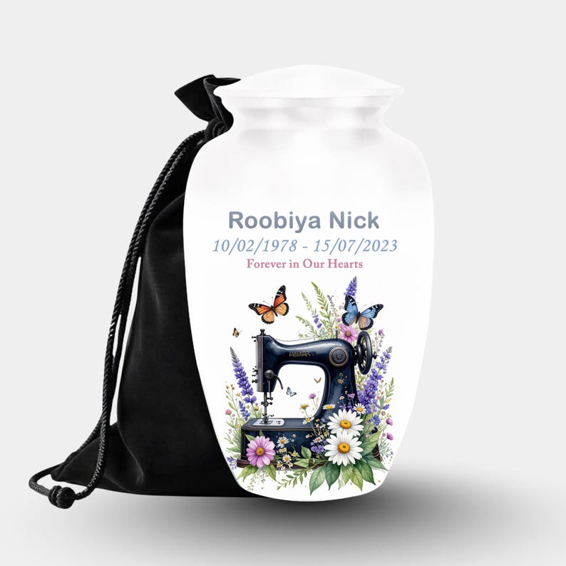 Sewing Machine Urns for Human Ashes: Personalized Memorial Urn With ...