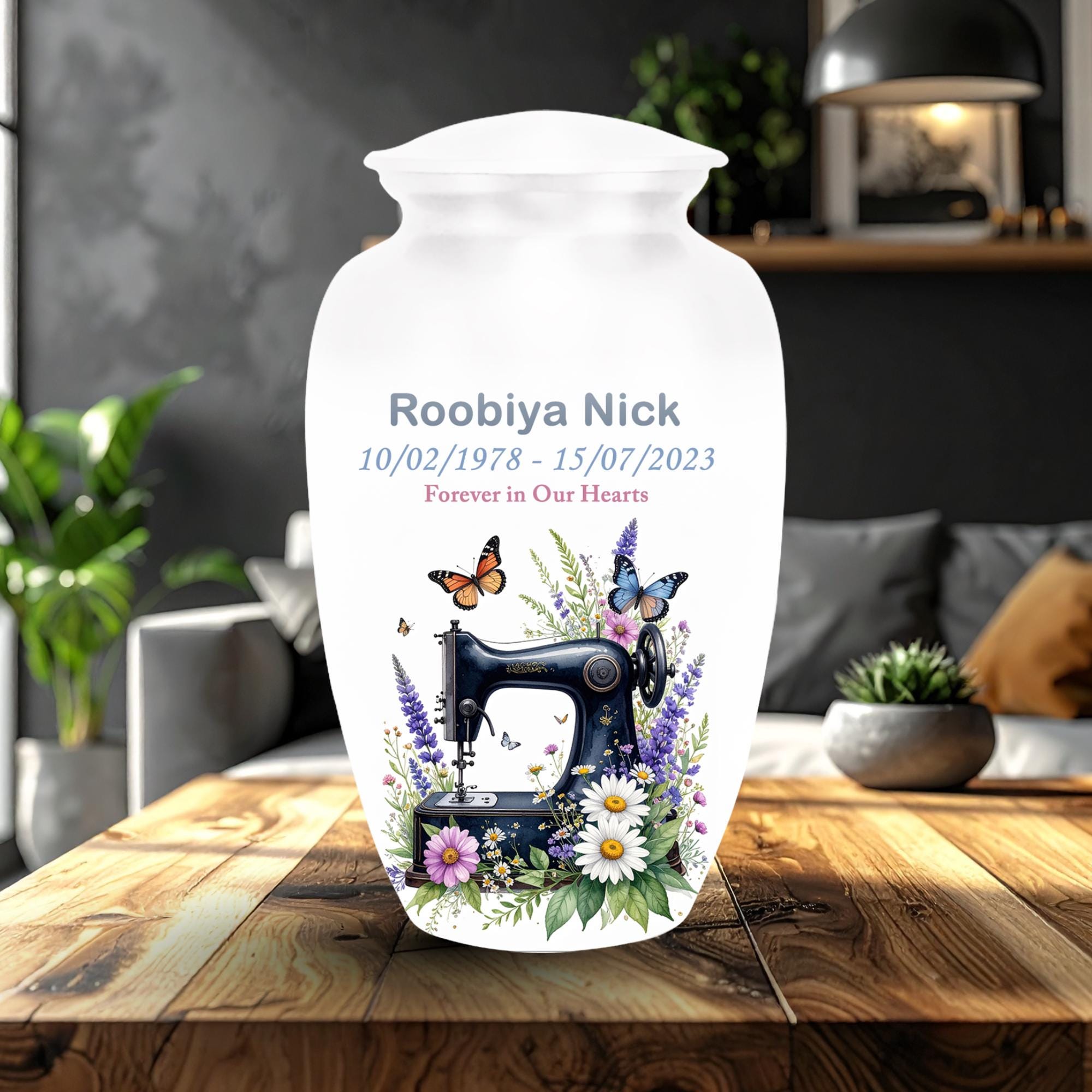 Sewing Machine Urns for Human Ashes: Personalized Memorial Urn With ...