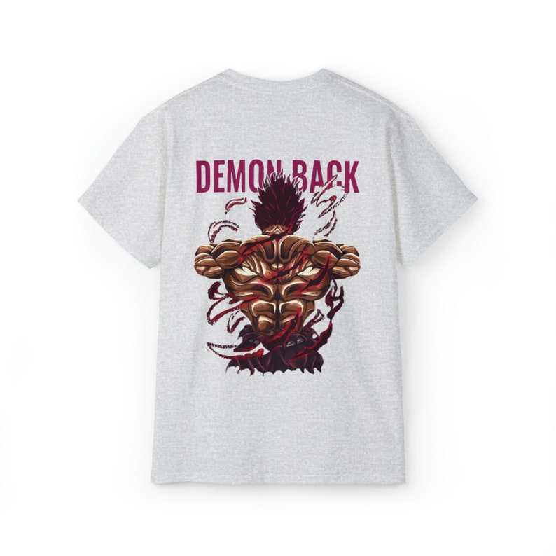 YUJIRO HANMA GYM Demon Back Baki Shirt Oversized Pump Cover Gym Fitness ...