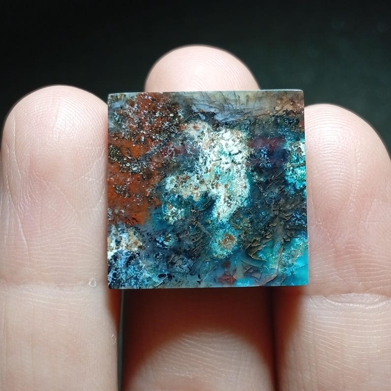 Rare Stone in the Form of a Square Cabs Size 22x22x4 Mm - Etsy