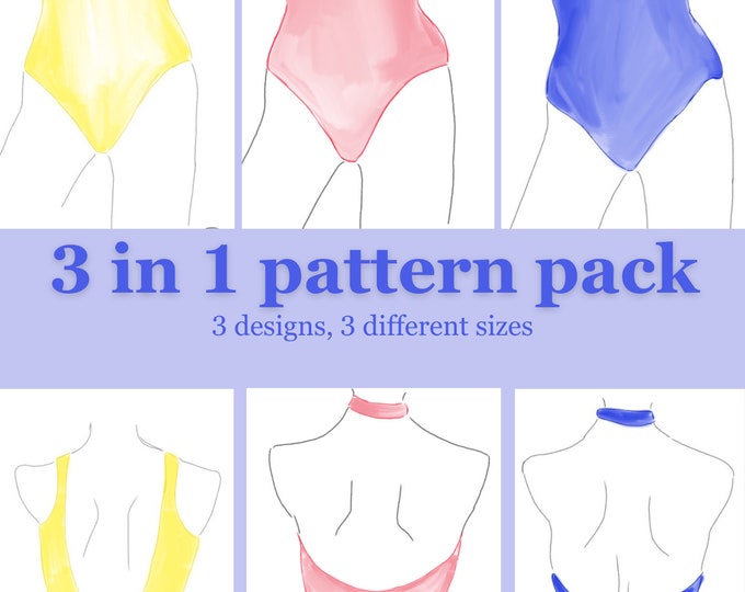 Triple Leotard Pattern Pack - Etsy
