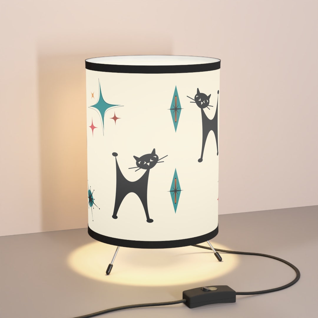 Cat Lamp Modern Atomic Kitty Mid Century Modern Home Decor Housewarming ...