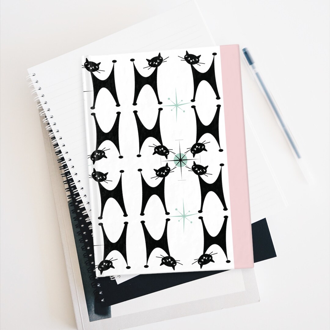 Cats Modern Design Writing Journal Gift Student Gift Her Home Office ...