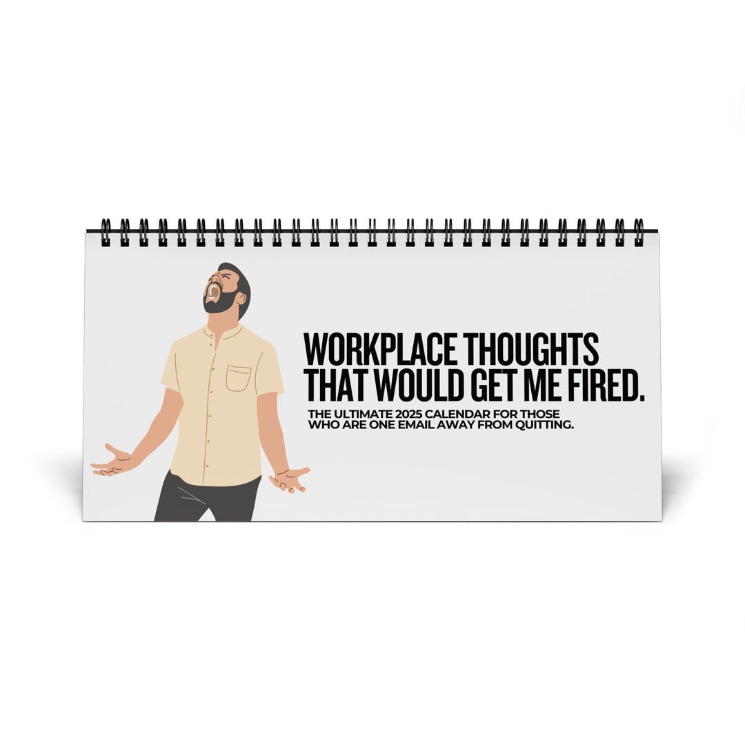 Workplace Thoughts Rude 2025 Calendar Funny Work Gifts Funny Work ...