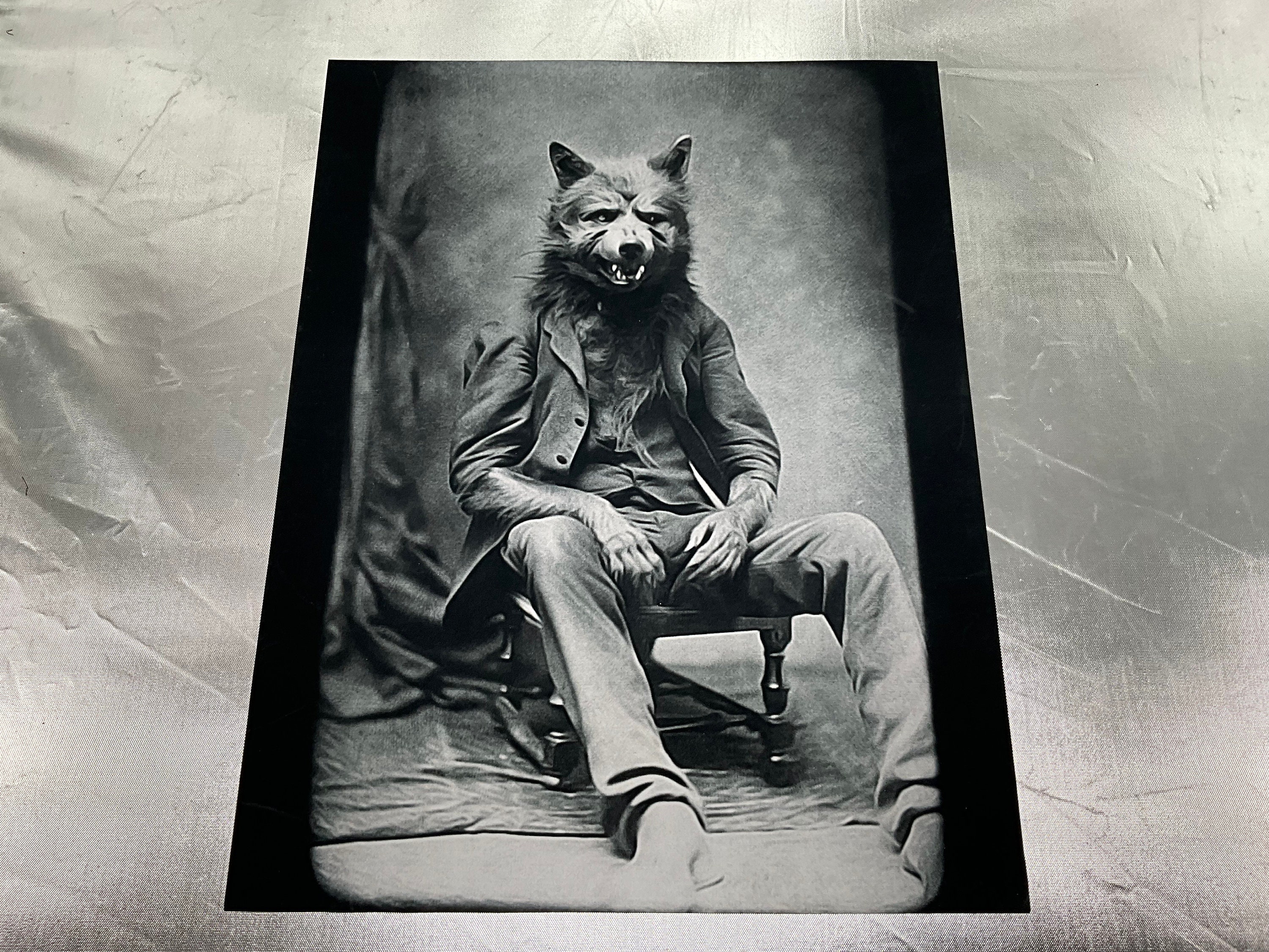Wolfman Portrait Daguerreotype, Horror Movie, Vintage Photograph ...