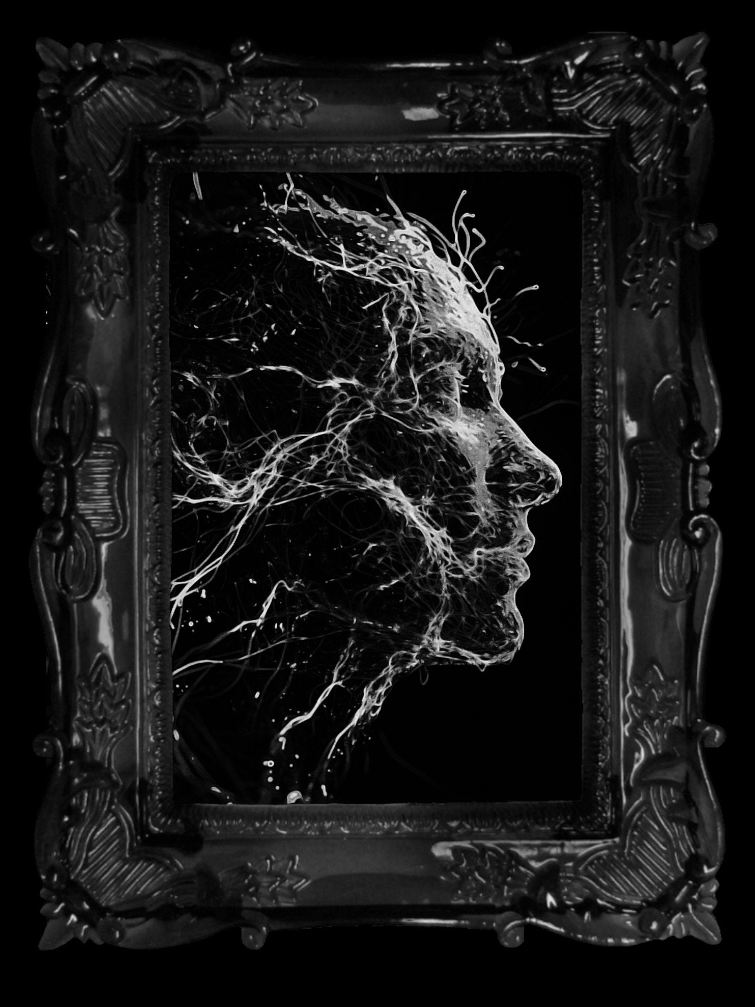 Abstract Anatomy Matte Print for Science Lovers Medical Wall Art,black ...