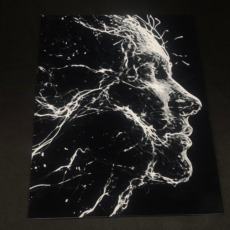 Abstract Anatomy Matte Print for Science Lovers Medical Wall Art,black ...