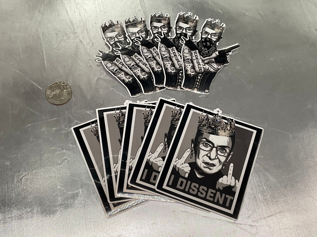 RBG 10 Sticker Bundle, Ruth Bader Ginsberg Vinyl Waterproof Stickers ...