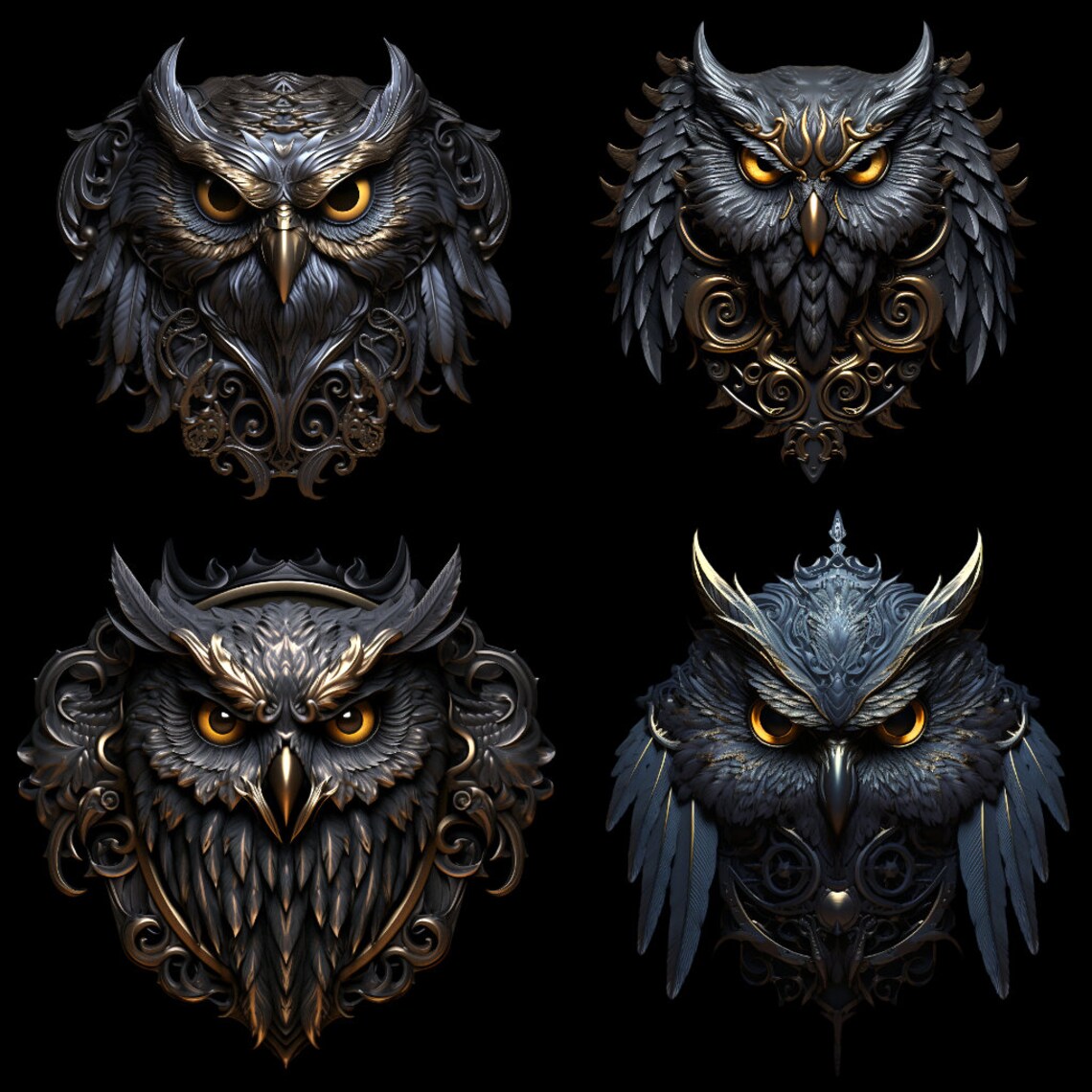 Steampunk Owl Vinyl Sticker X4 - Etsy