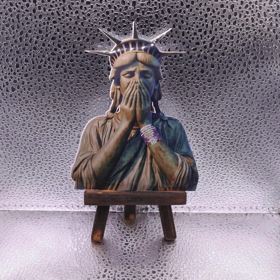 Anti Trump Crying Statue of Liberty Vinyl Sticker - Etsy