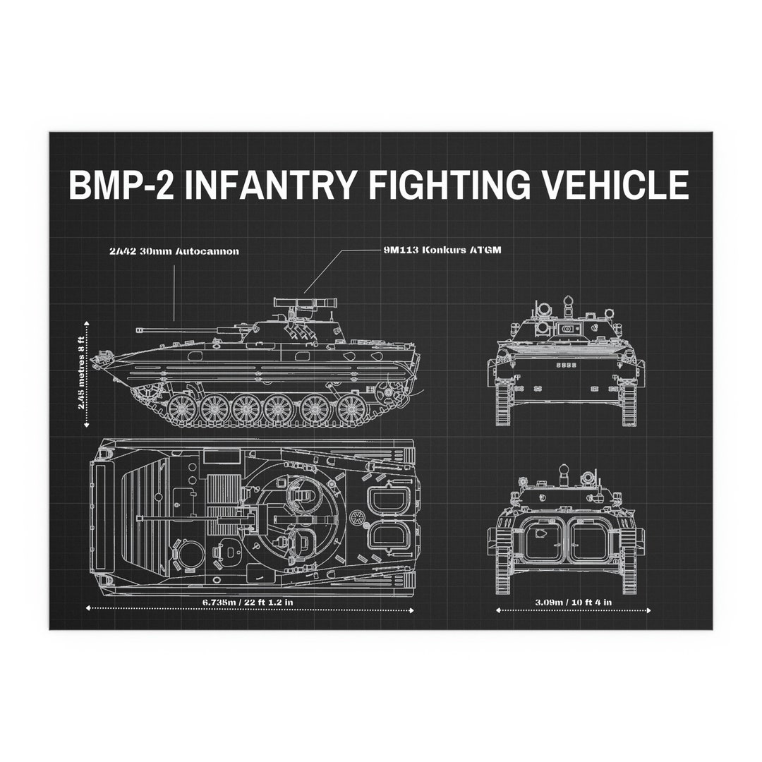 BMP2 IFV Blueprint Poster BMP-2 Military Tank Patent Print - Etsy