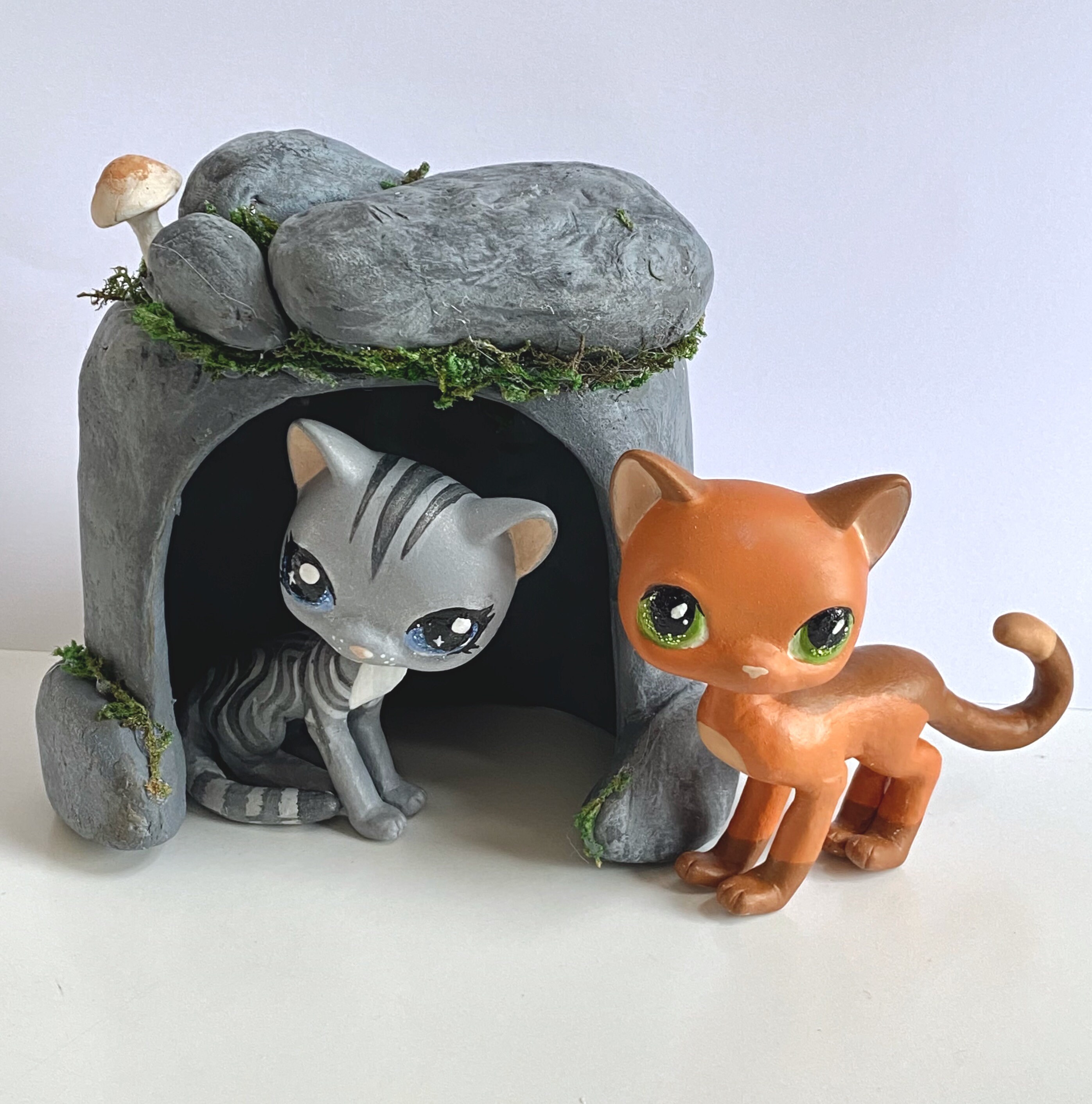 Paysage de grotte de chats guerriers, grotte de guerrier, chat guerrier ...