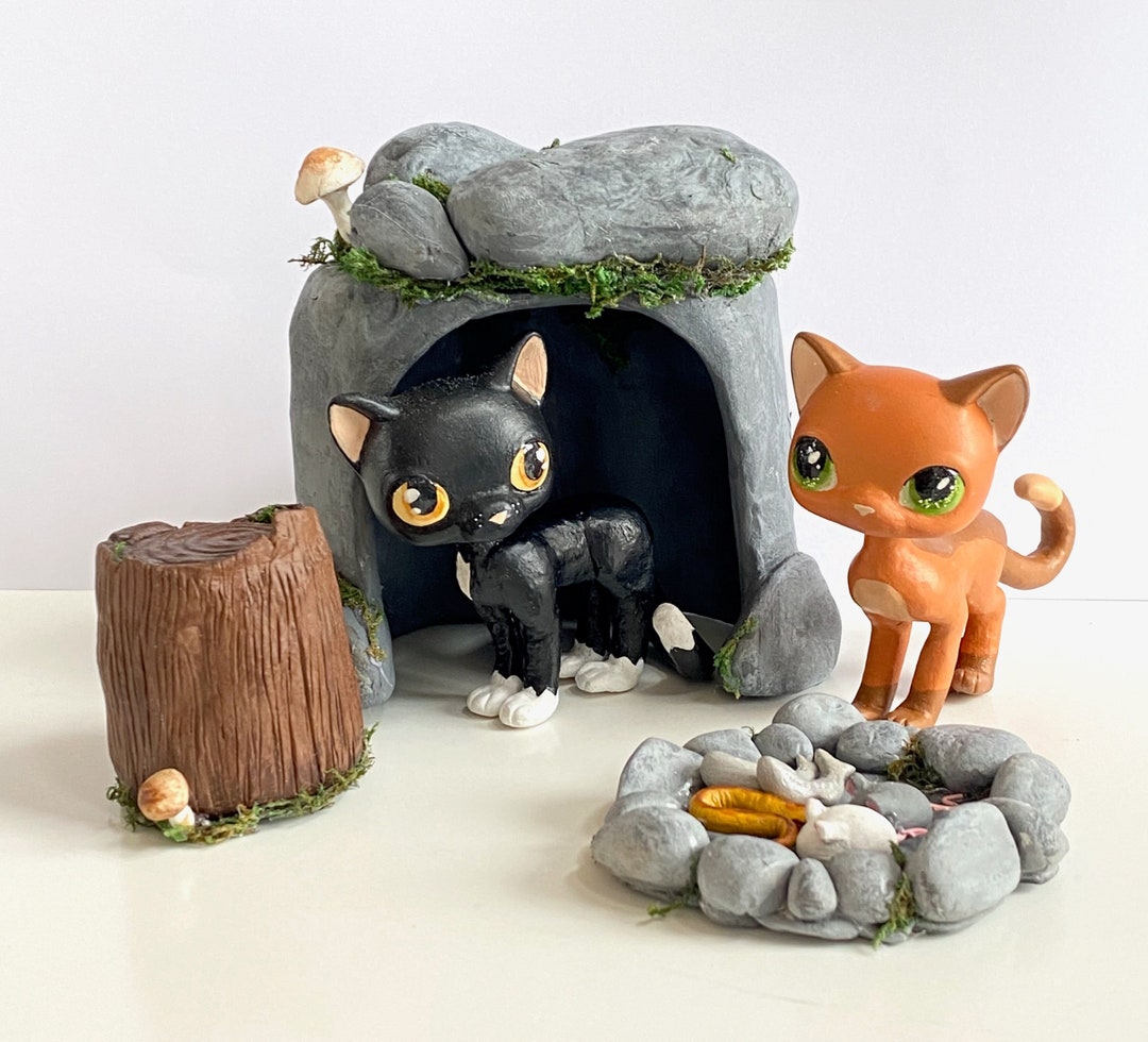 Paysage de grotte de chats guerriers, grotte de guerrier, chat guerrier ...