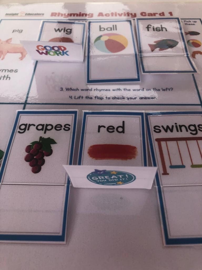 Learn to Rhyme Activity | Preschool Kindergarten Rhyming Practice ...