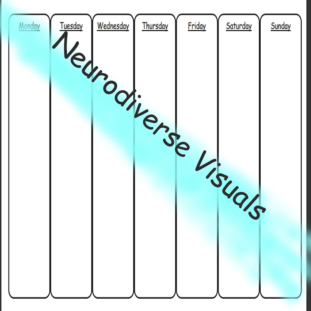 Visual Weekly Planner for Autism, Learning Disabilities, Special ...