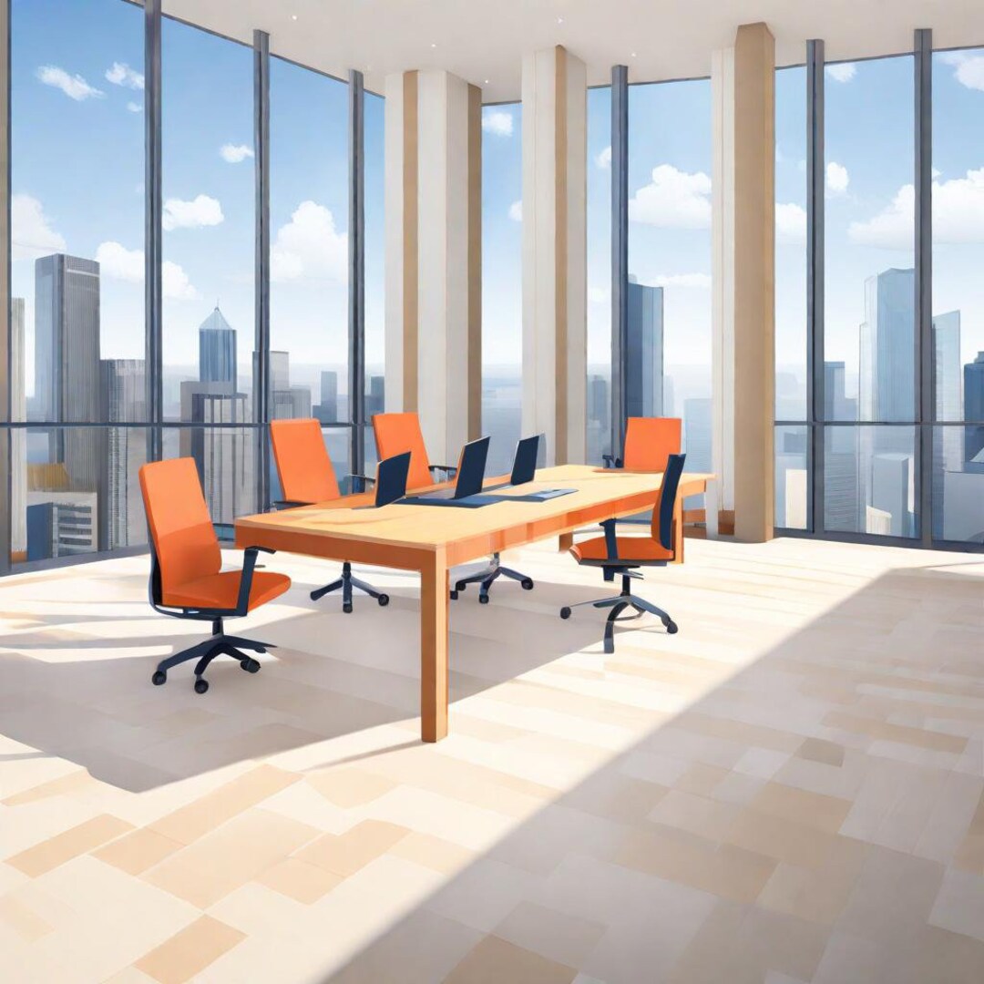 Digital download zoom background virtual Opulent Teal and Walnut Office ...