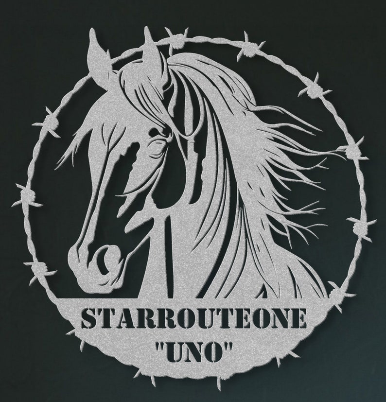 Personalizable Horse Head Metal Sign - Etsy