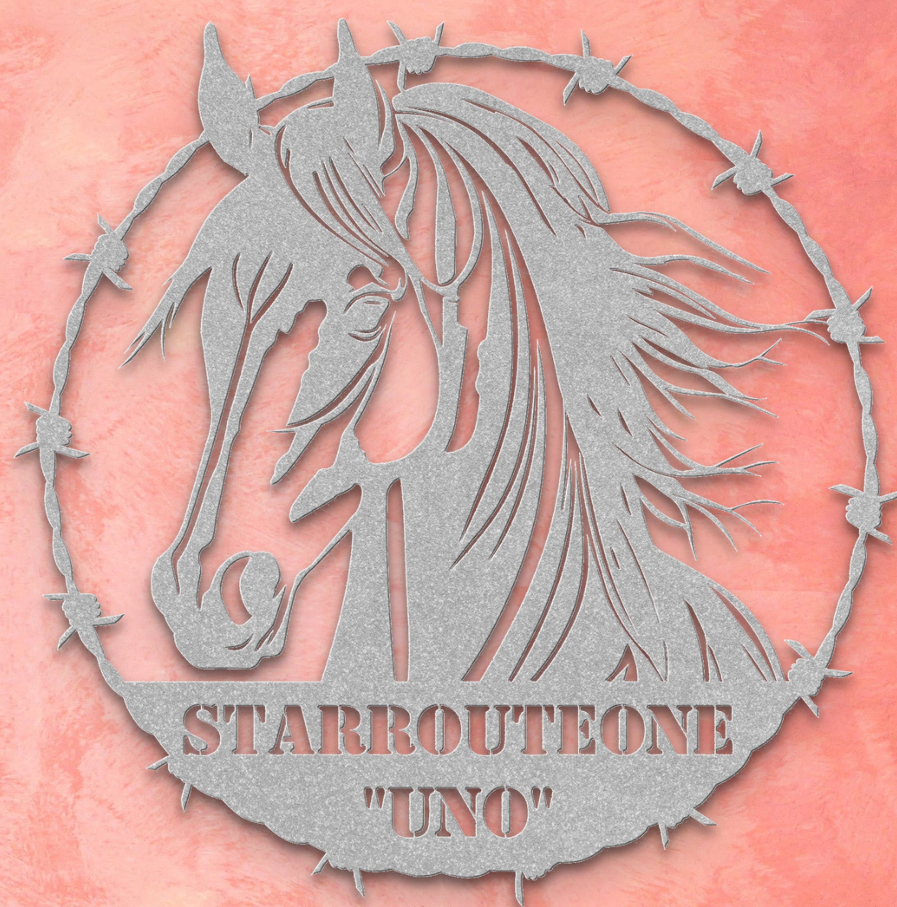 Personalizable Horse Head Metal Sign - Etsy