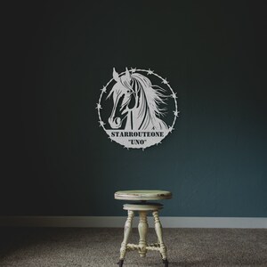 Personalizable Horse Head Metal Sign - Etsy