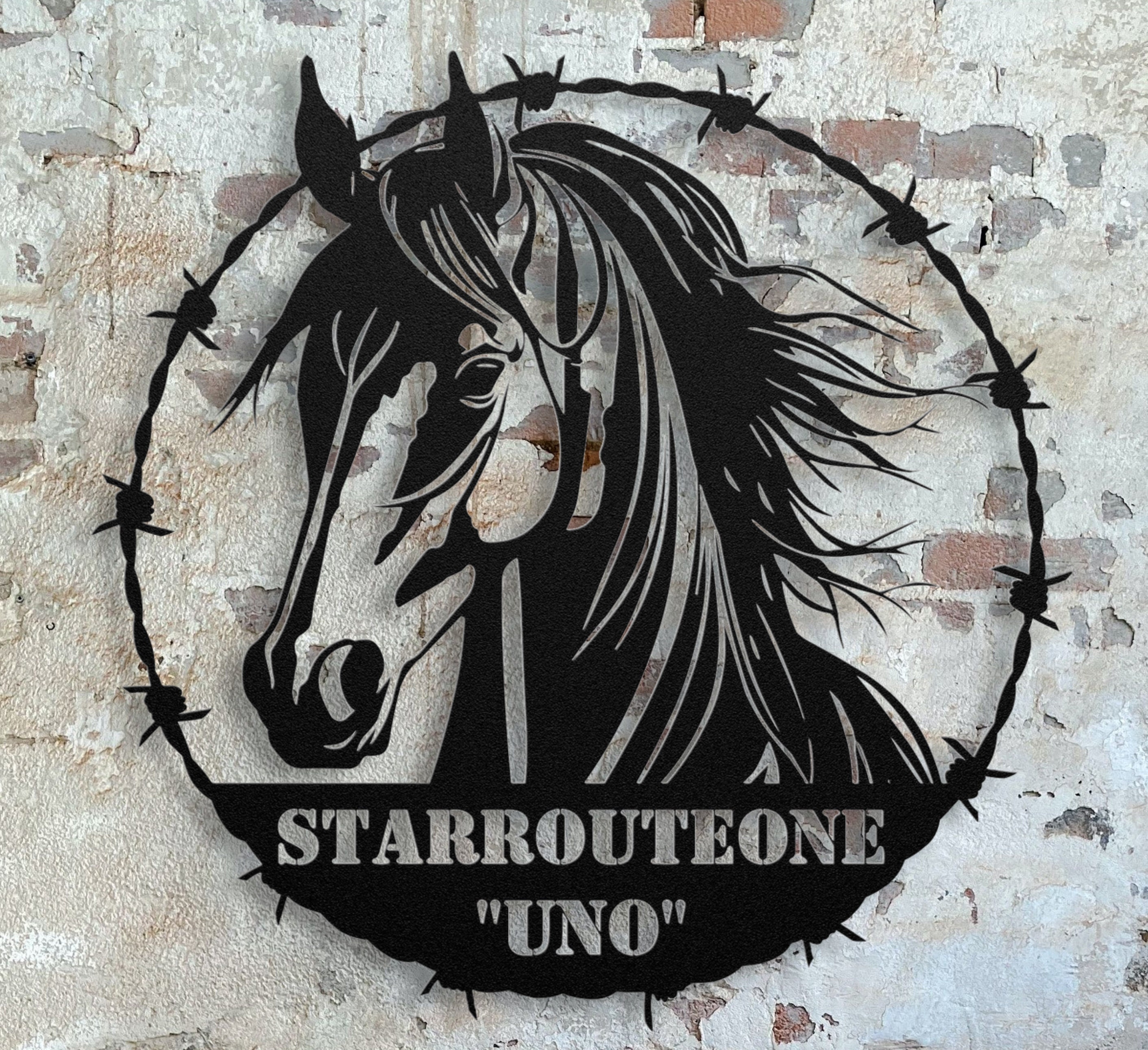 Personalizable Horse Head Metal Sign - Etsy