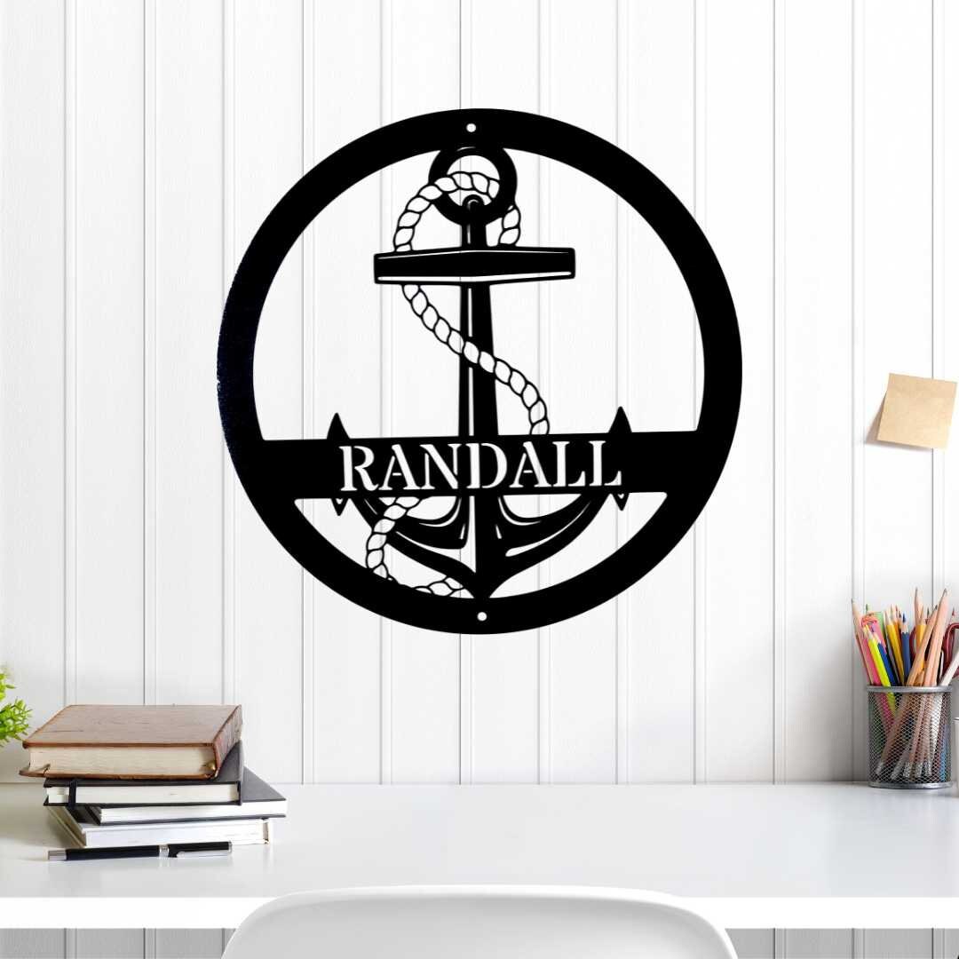 Elaborate Anchor Steel Sign Metal Wall Decor Elaborate Anchor Gift for ...