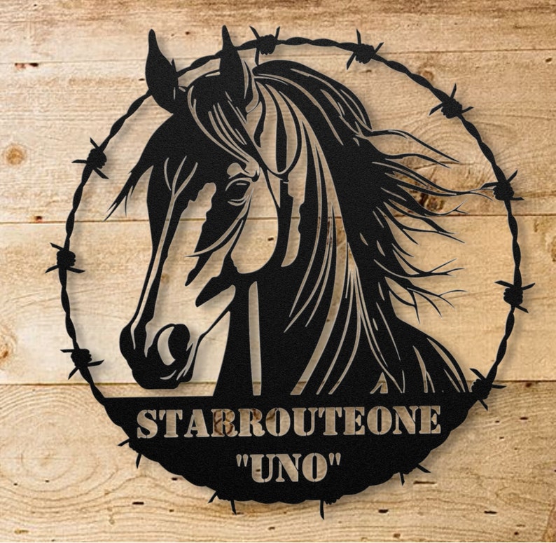 Personalizable Horse Head Metal Sign - Etsy