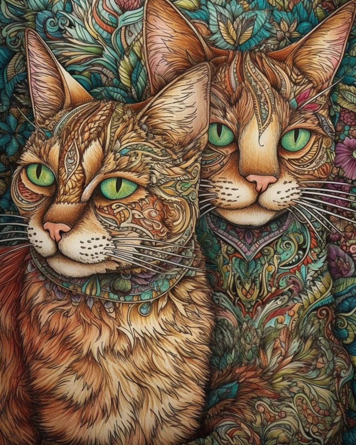 Whisker Wonderland: A Cat Coloring Adventure. Cats and Kittens Coloring ...