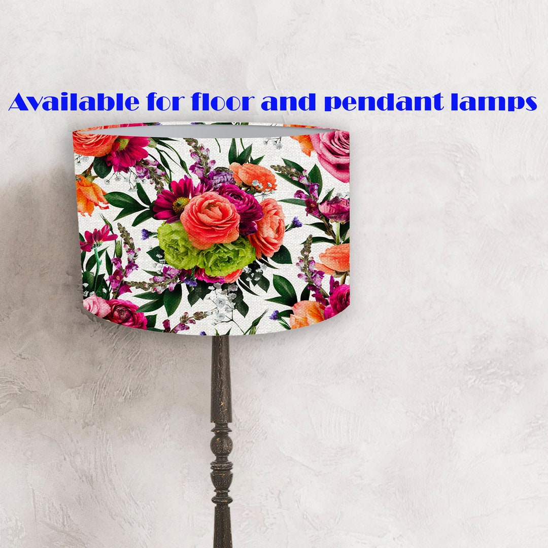 Original Lampshade Floral Lamp Shade - Roses -perfect for Your Lamp and ...