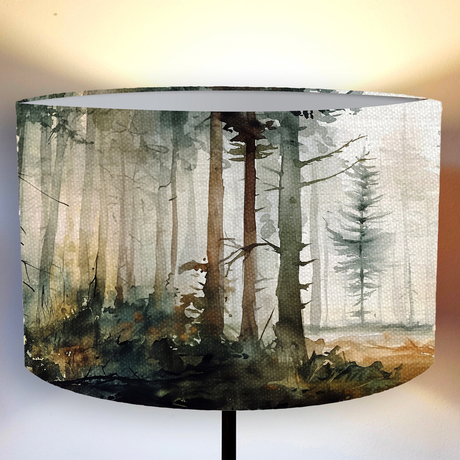 Lampshade for a Floor and Pendant Lamp, Forest Theme, Woodland Style ...