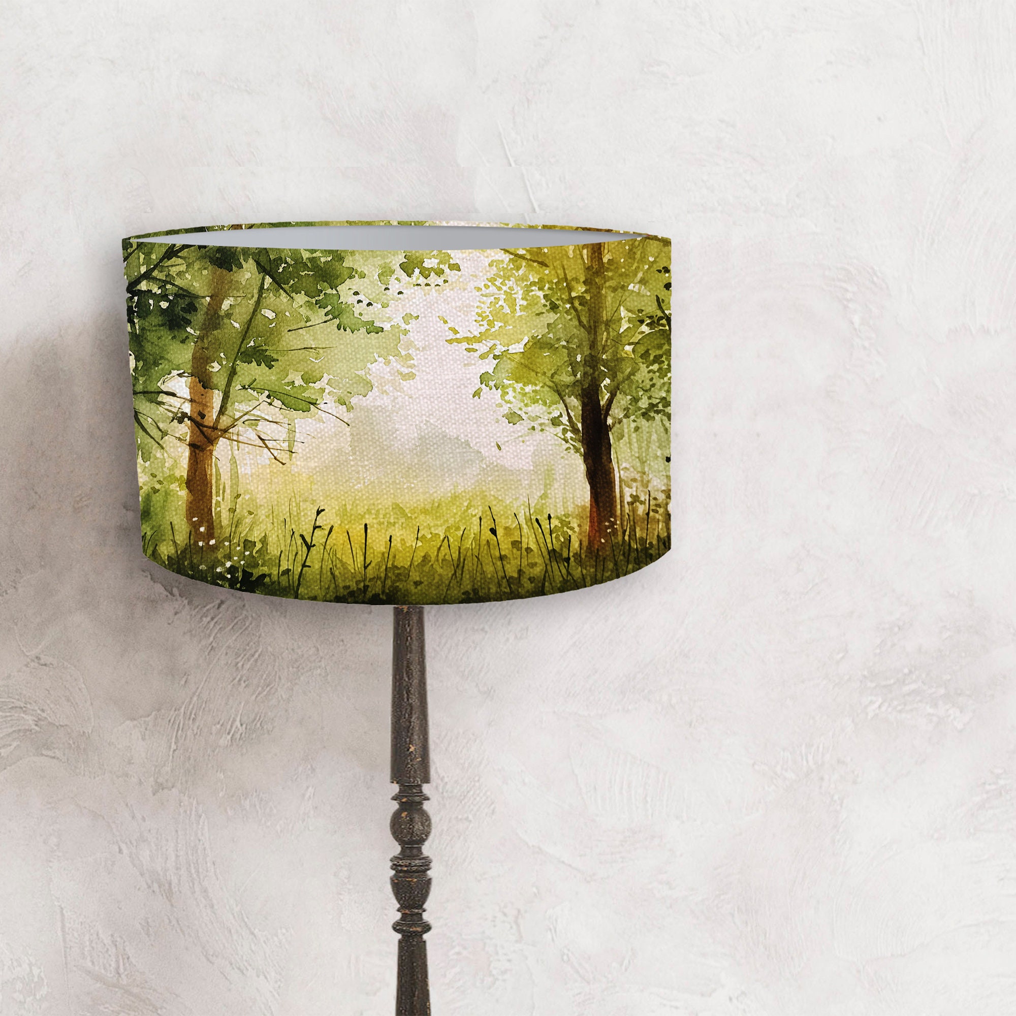 Lampshade for a Floor and Pendant Lamp, Forest Theme, Woodland Style ...